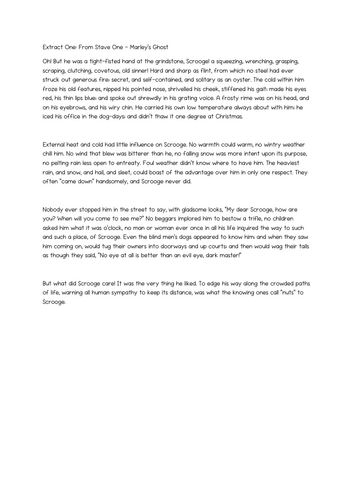 A Christmas Carol Lesson 1: Scrooge's First Impressions Activity Pack ...