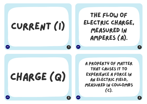 P4: Electric Circuit Flashcards (AQA GCSE Combined/Triple) | Teaching ...