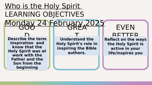Who is the Holy Spirit and Inspiration | Teaching Resources