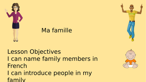 Family in French - introducing family members | Teaching Resources