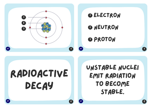 P7 Radioactivity Flashcards Aqa Gcse Combined Triple Teaching
