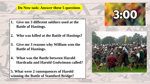 Lesson 6: Battle of Hastings Assessment | Teaching Resources