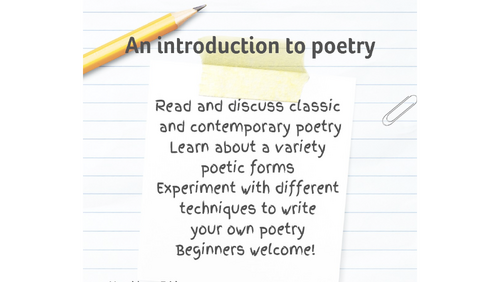 Introduction to Poetry lesson | Teaching Resources