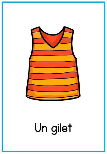Learn French Clothing Vocabulary with Fun Posters: 30 Items | Perfect ...