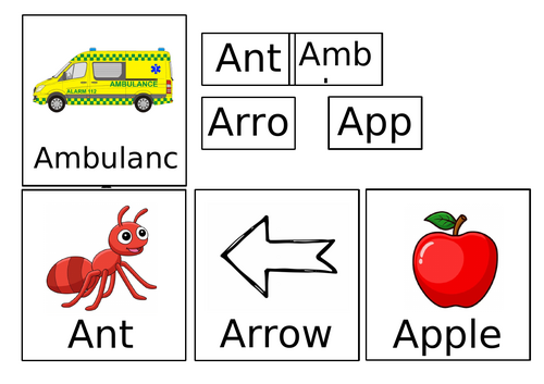SATPIN words and picture match for SEN learners | Teaching Resources