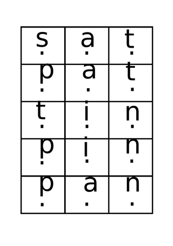 SATPIN CVC words (initial sounds) | Teaching Resources