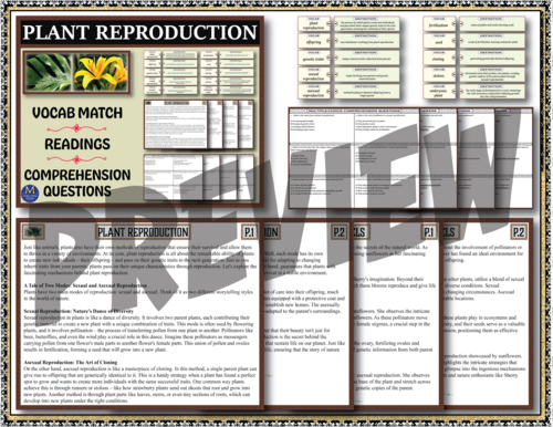 Botany: Plant Reproduction Reading Comprehension & Sort Biology Science ...