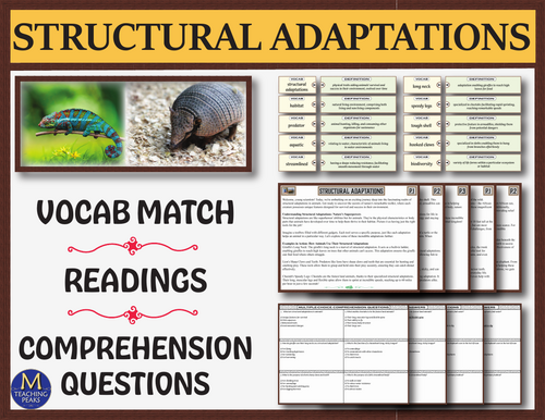 Animal Adaptations: Structural Adaptations Biology Science Reading ...
