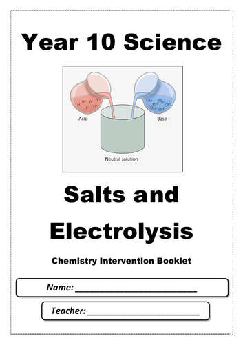 C4 Salts and Electrolysis Booklet | Teaching Resources