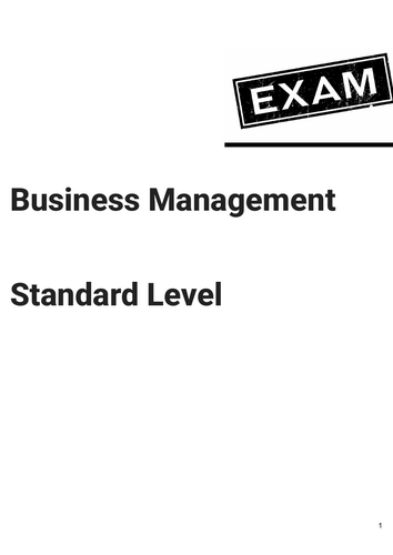 IB Business Management Mock Exams 1 and 2 SL Papers | Teaching Resources