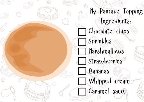 Pancake design cut and stick | Teaching Resources