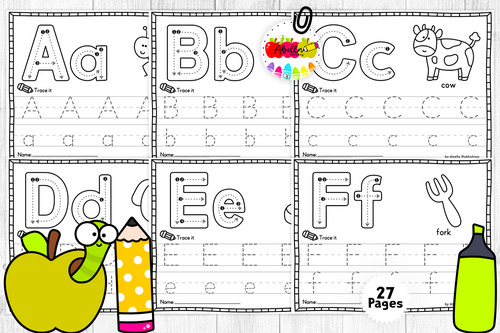 Alphabet Handwriting Practice Worksheets for Kindergarten | Printable ...