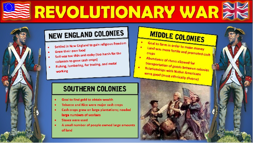Revolutionary War: Note packet and Animated PowerPoint Bundle ...