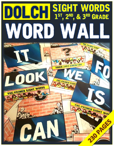 MEGABUNDLE - Sight Words - Word Wall - First through Sixth Grade ...
