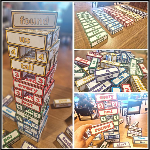 Site Words Tumbling Tower Game | Teaching Resources
