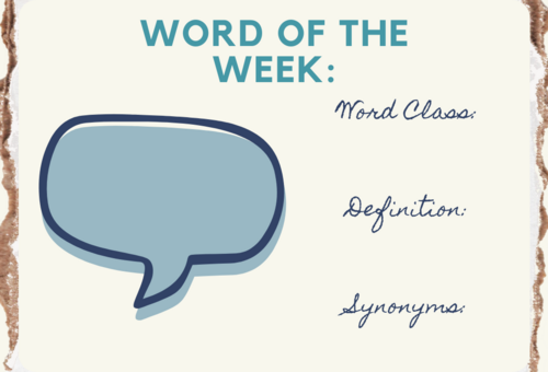 Word of the week poster | Teaching Resources