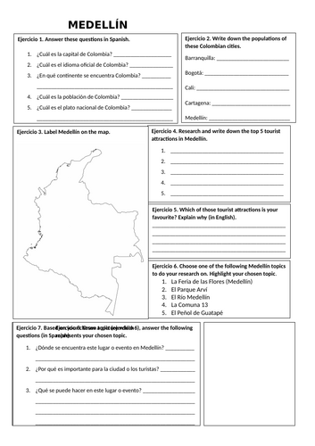 2026 Spanish AQA GCSE Module 6.1 - Medellín, ciudad inteligente ...