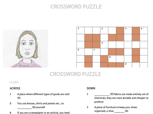 Climate Change - Fashion and the Environment Crossword Puzzle and ...
