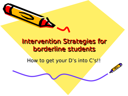Intervention Strategies for Borderline Students CPD | Teaching Resources