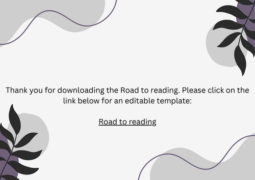 Road to reading visual aid for reading journey across the school ...