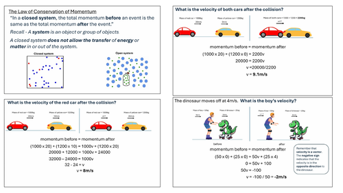 AQA GCSE Physics, Conservation of momentum, Force as rate of change of ...