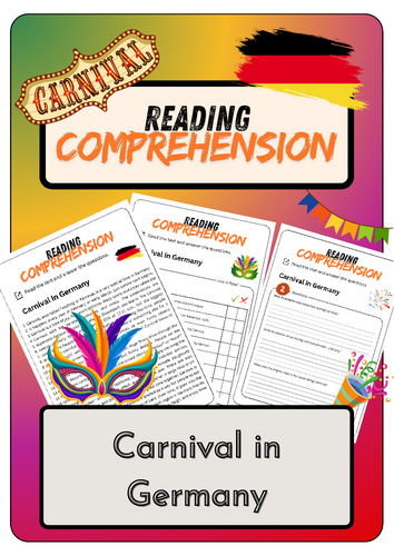 Reading Comprehension - Carnival in Germany + Solutions | Teaching ...