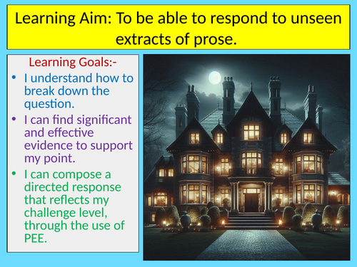 Unseen Prose OCR GCSE | Teaching Resources