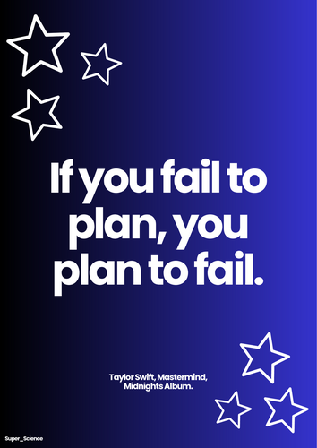 Taylor Swift Lyric Classroom Wall Posters x6 (Midnights, Lover, 1989 ...