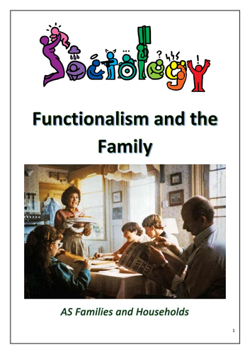 Sociology - Families and Households - Functionalism | Teaching Resources