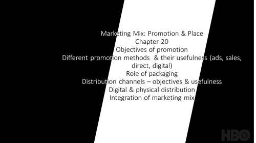 Business 9609 AS GCE Cambridge 3.3 The marketing mix - Place ...