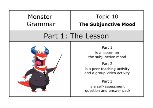 The Subjunctive Mood | Teaching Resources