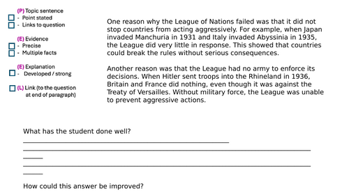 History 6-mark question model answer exercise (Paper 1)(Cambridge iGCSE ...