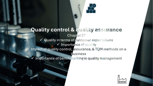 Business 9609 AL GCE Quality management 9.2 | Teaching Resources