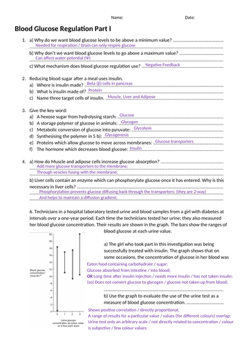 AQA 3.6 Blood Glucose homeostasis - Insulin - Glucagon - Second ...