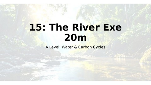 A Level Water & Carbon Cycles | Teaching Resources
