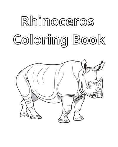 Rhinoceros Coloring Pages / Sheets of Rhinoceros Clipart {Coloring Book ...