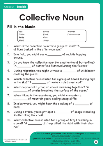 Grade 2 English Grammar Workbook | BeeOne Books | Teaching Resources