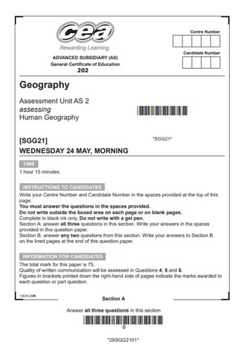 CCEA AS2 Predicted Paper 2025 | Teaching Resources