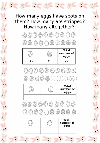 Easter number bonds to 20 Worksheet/Workbook/Home learning | Teaching ...