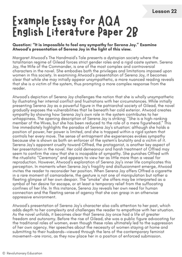The Handmaid's Tale (L22) Essay Writing Workshop | Teaching Resources