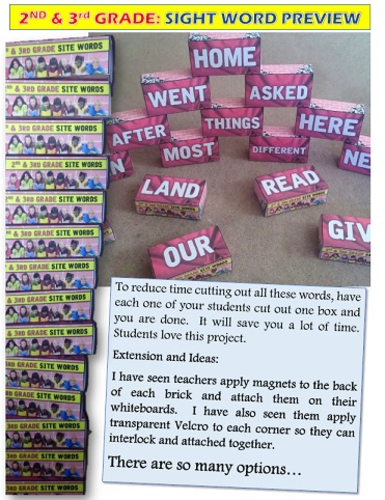 Second Grade Sight Words - Word Wall | Teaching Resources