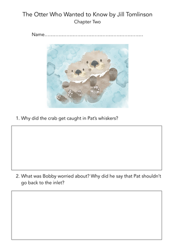 The Otter Who Wanted to Know- Chapter Two- Reading Comprehension and Follow-up Activities ...