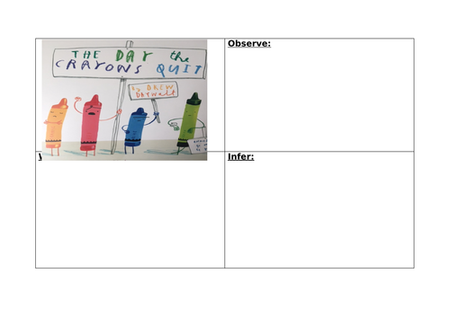 English Planning The day the crayons quit | Teaching Resources