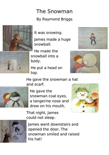 The snowman. English planning around this classic book | Teaching Resources