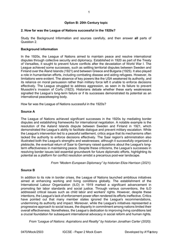 Set 3 - 2025 UNIQUE Mock Exam Paper 2 & Model Answer - League of ...