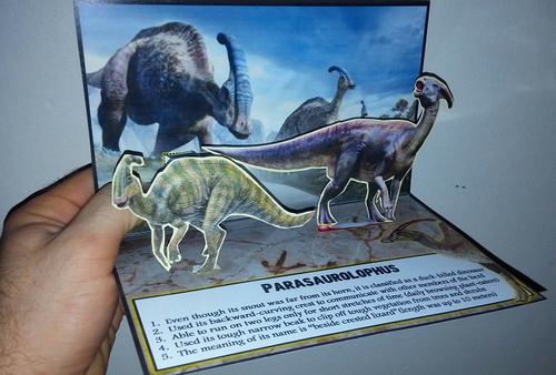 Dinosaurs: Parasaurolophus Pop-Up Card | Teaching Resources