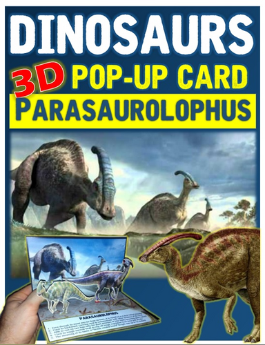 Dinosaurs: Parasaurolophus Pop-Up Card | Teaching Resources
