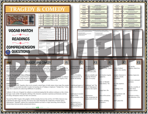 English Classical Literature: Tragedy & Comedy Reading Comprehension ...