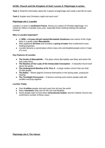 AQA GCSE Religious studies:Spec B: Catholic Christianity: Church and the Kingdom of God ...