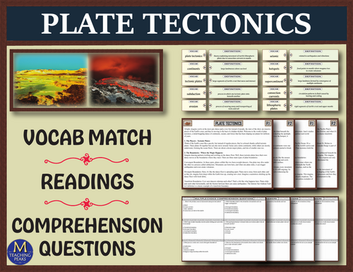 Geology: Plate Tectonics Reading Comprehension & Sort Activity Science ...